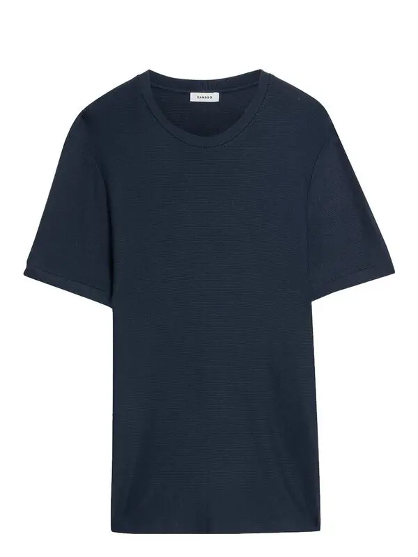 Sandro Knitted Tshirt - Midnight Blue