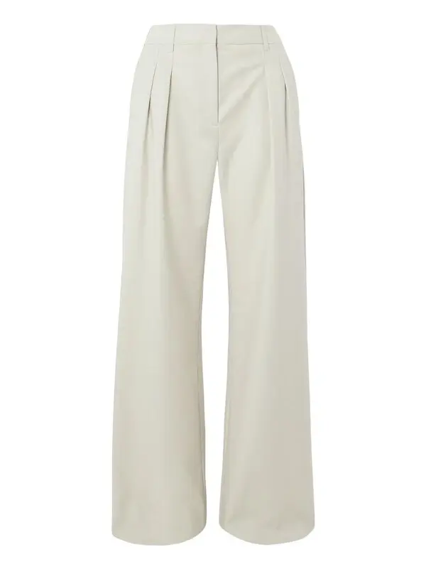 Loulou De Saison Sbiru Pleated Wide-leg Pants - Stone