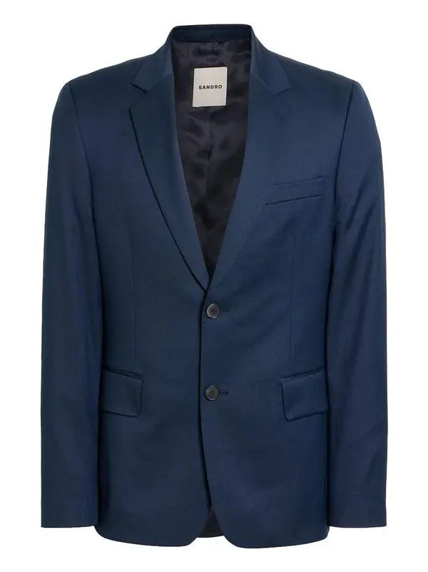 Sandro Wooltweed Blazer - Navy