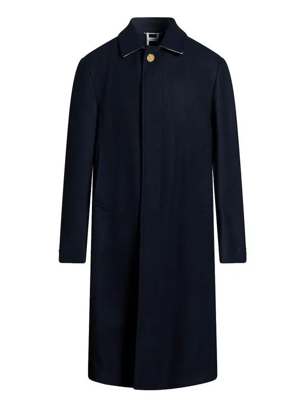 Thom Browne Wool-felt Coat - Navy