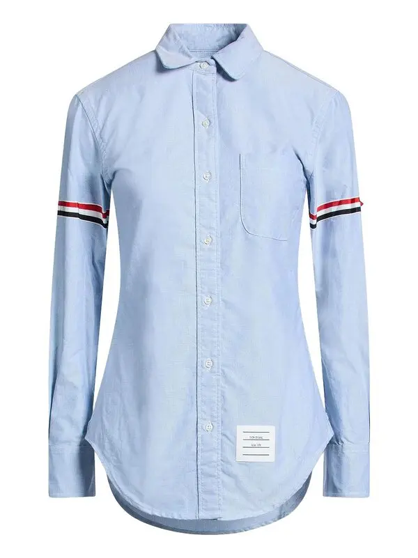 Thom Browne Cotton-piqué Shirt - Light Blue