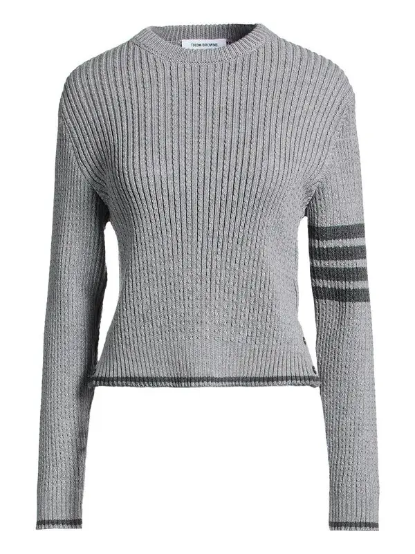 Thom Browne Cable-knit Wool Sweater - Gray