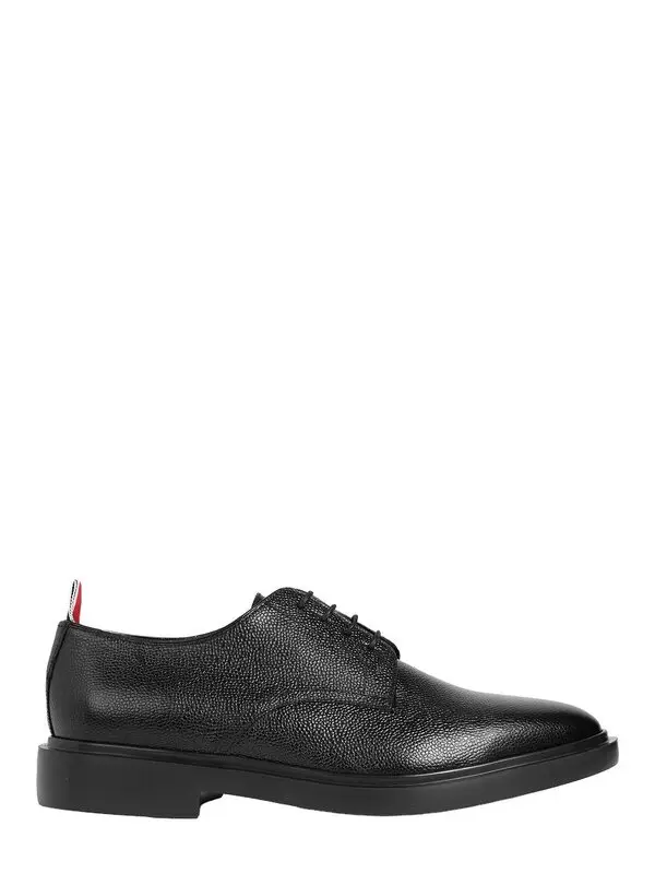 Thom Browne Pebbled Leather Derby Shoes - Black