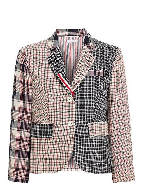 Thom Browne Checked Wool-tweed Blazer - Red