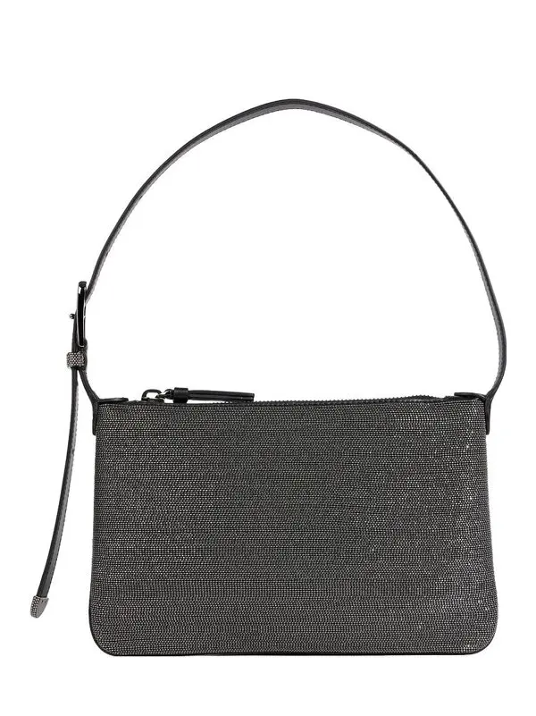Brunello Cucinelli Leather Shoulder Bag - Black