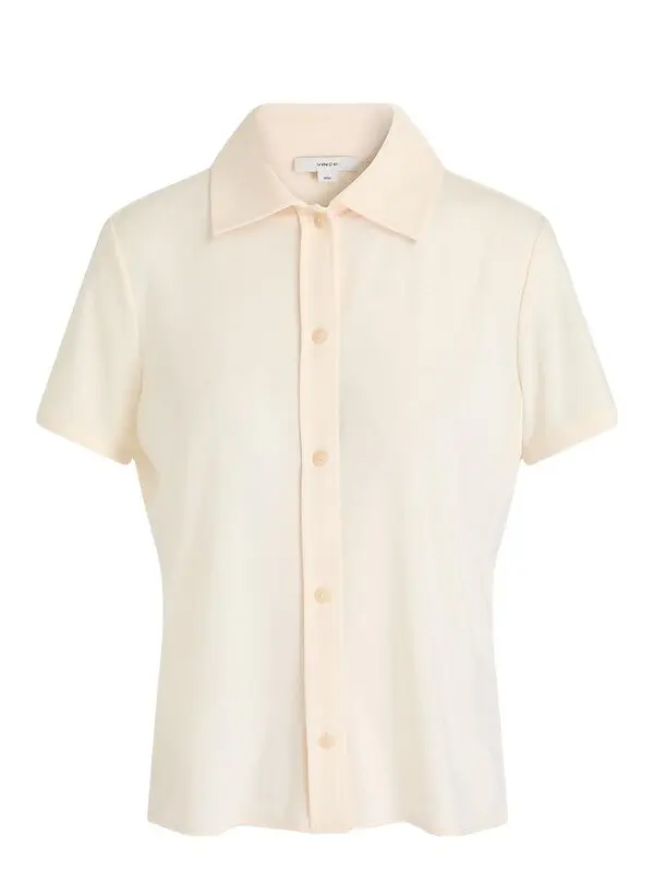 Vince Stretch-jersey Shirt - Cream