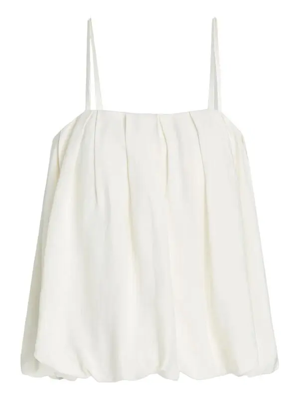 Maje Pleated Twill Top - Ivory