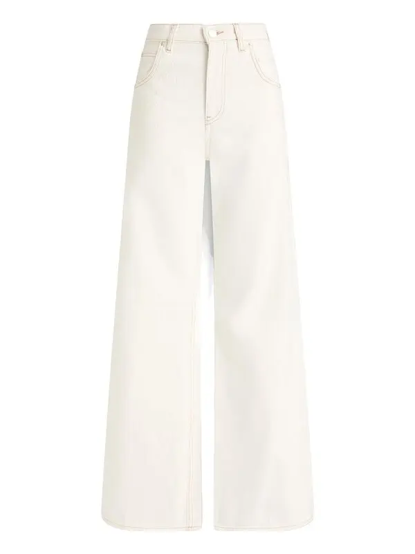 Maje High-rise Wide-leg Jeans - Ivory