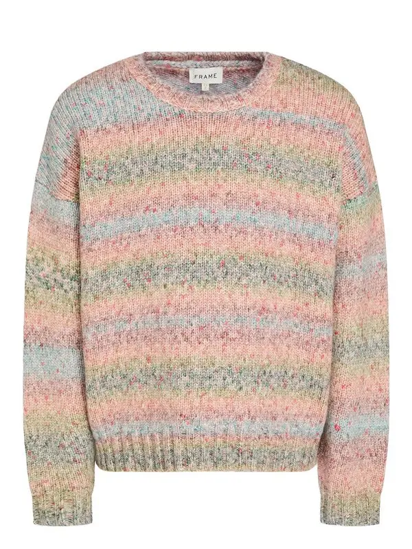 FRAME Striped Alpaca And Merino Wool-blend Sweater - Multicolor