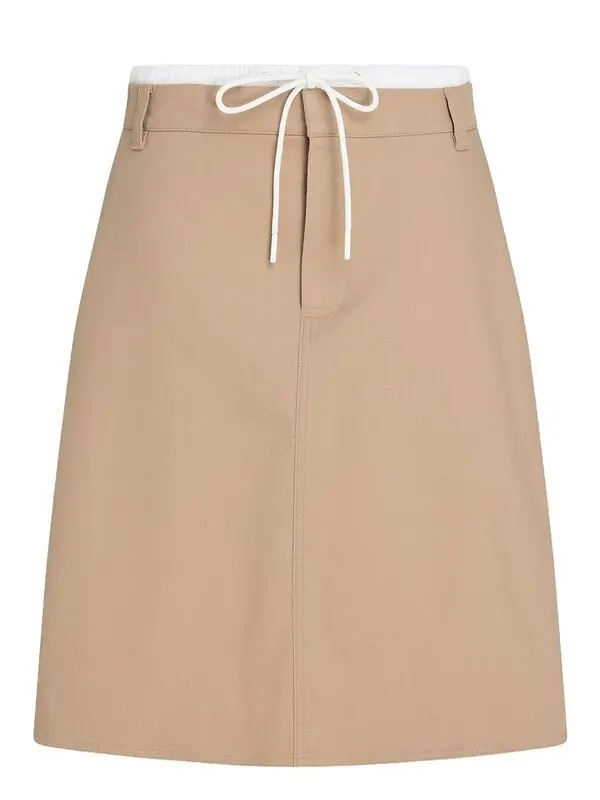 Vince Cotton-blend Twill Skirt - Sand