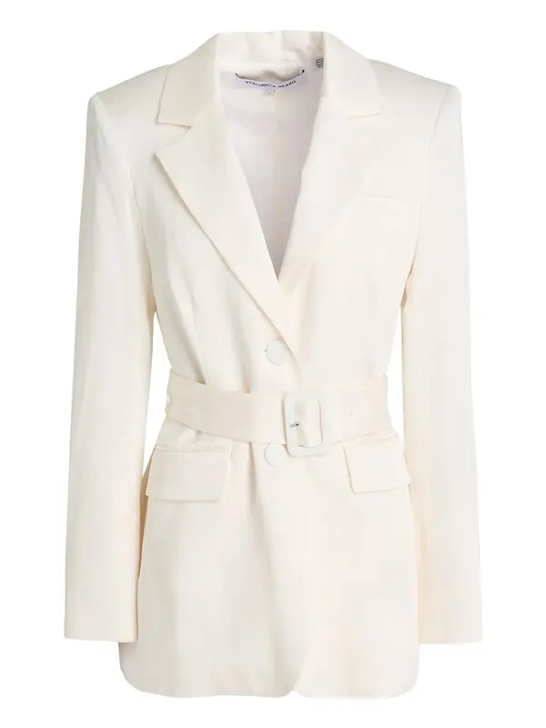 Veronica Beard Ryanne Dickey Belted Blazer - Ivory