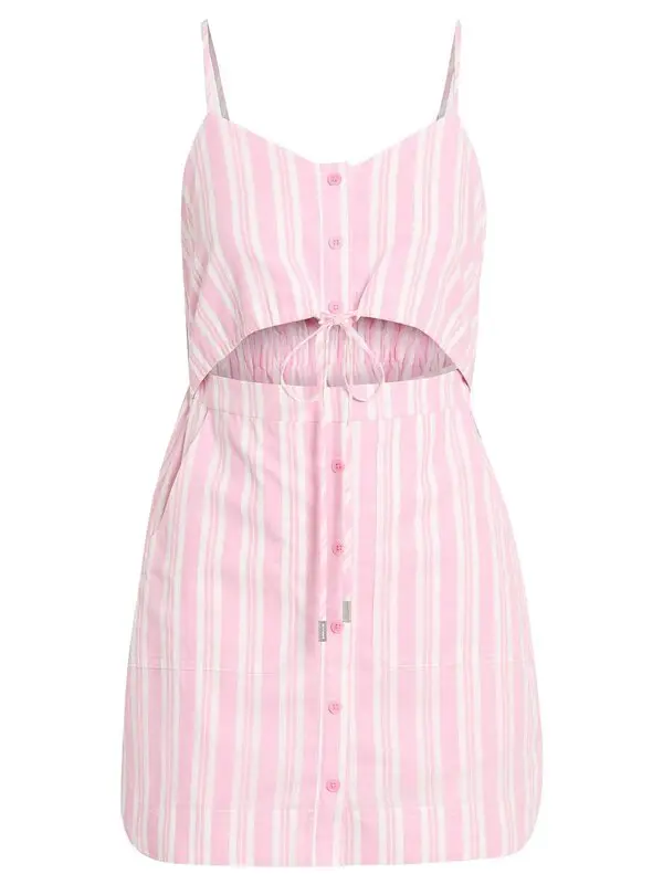 Simkhai Annie Cutout Striped Mini Dress - Pink