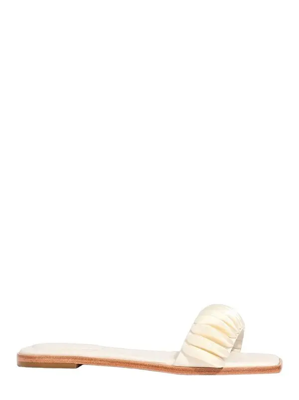 Simkhai Ripple Embellished Leather Slides - Ivory