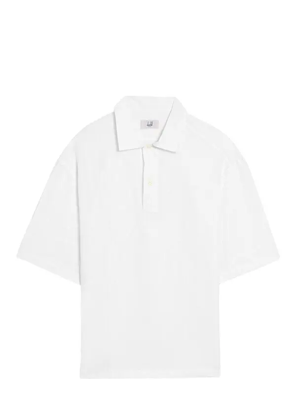 Dunhill Linen Polo Shirt - White