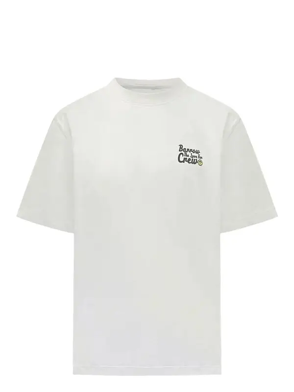 BARROW Crew Neck Printed T-shirt - Neutrals