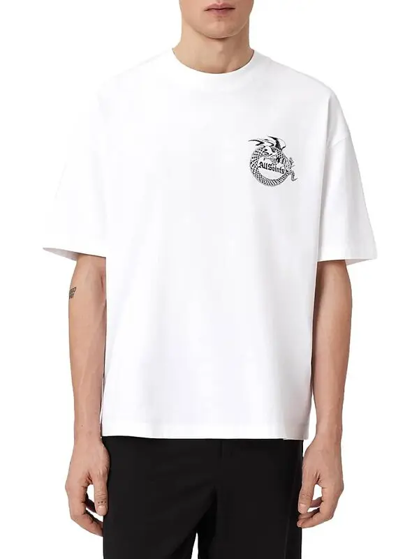 ALLSAINTS Terra Logo Graphic Oversized Tee - Optic White