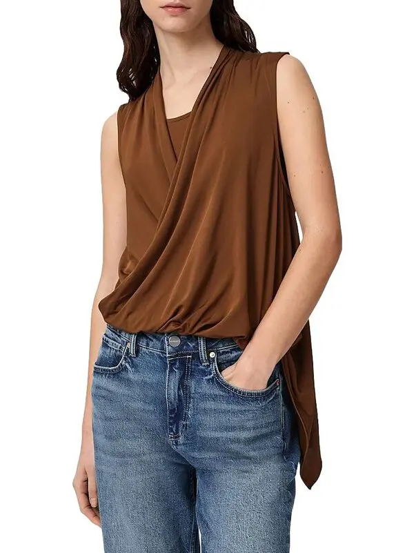 ALLSAINTS Adaline Top - Cognac Brown