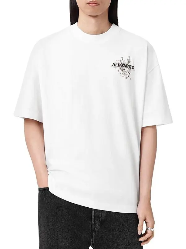 ALLSAINTS Valen Oversized Fit Crewneck Tee - Ashen White
