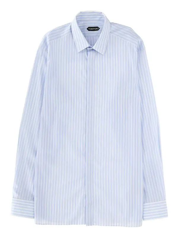 TOM FORD Cotton Shirt - Azure