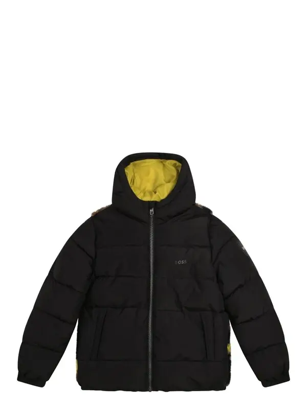 BOSS Down Jacket With Hood - Black