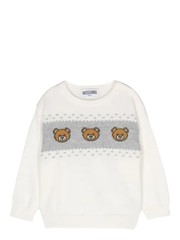Moschino Crew Neck Pullover - White
