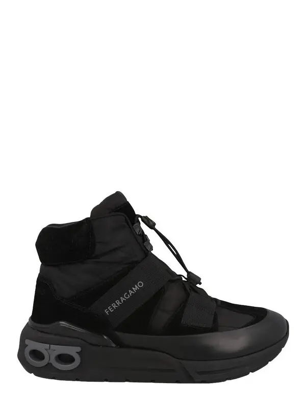 FERRAGAMO Leonida High-top Sneakers - Black