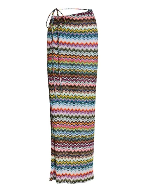 Missoni Zigzag Tie Maxi Skirt - Black