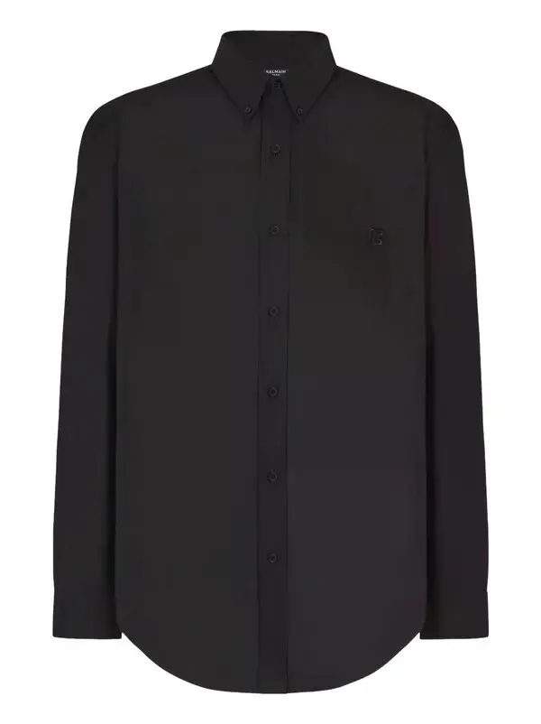 Balmain Cotton Poplin Shirt - Black
