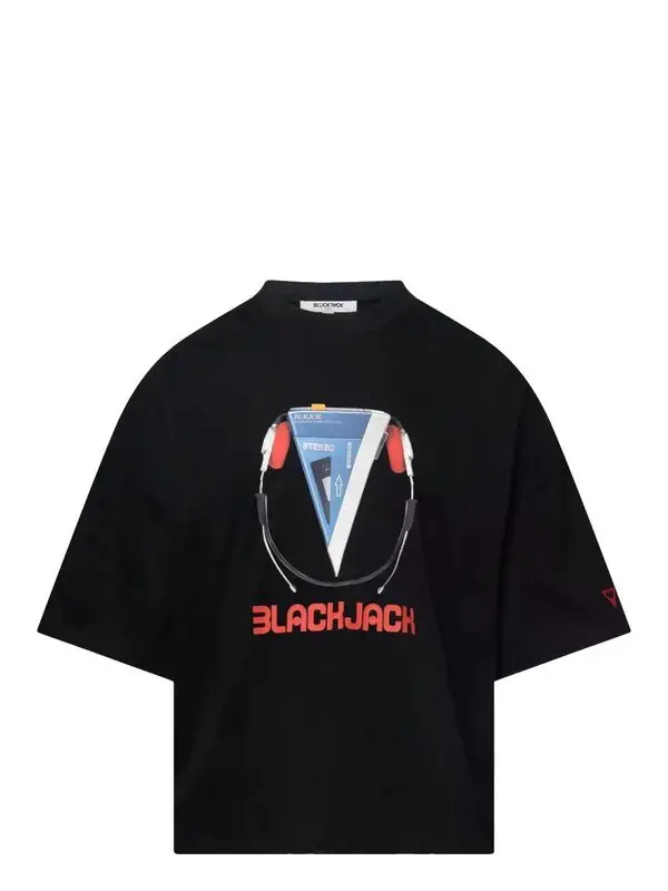 BLACKJACK Graphic-print T-shirt - Black