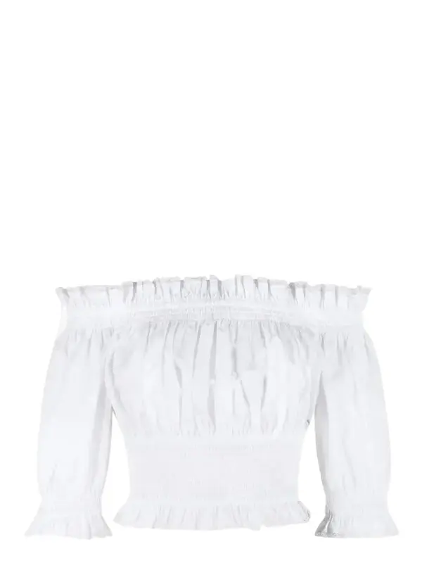 Dolce & Gabbana Ruffled Top - White