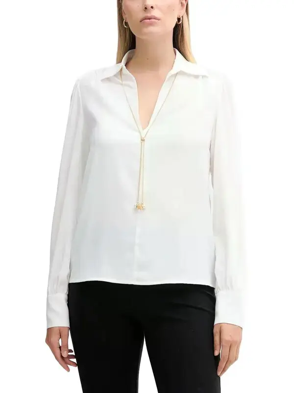 GAUDI V-neck Blouse - White