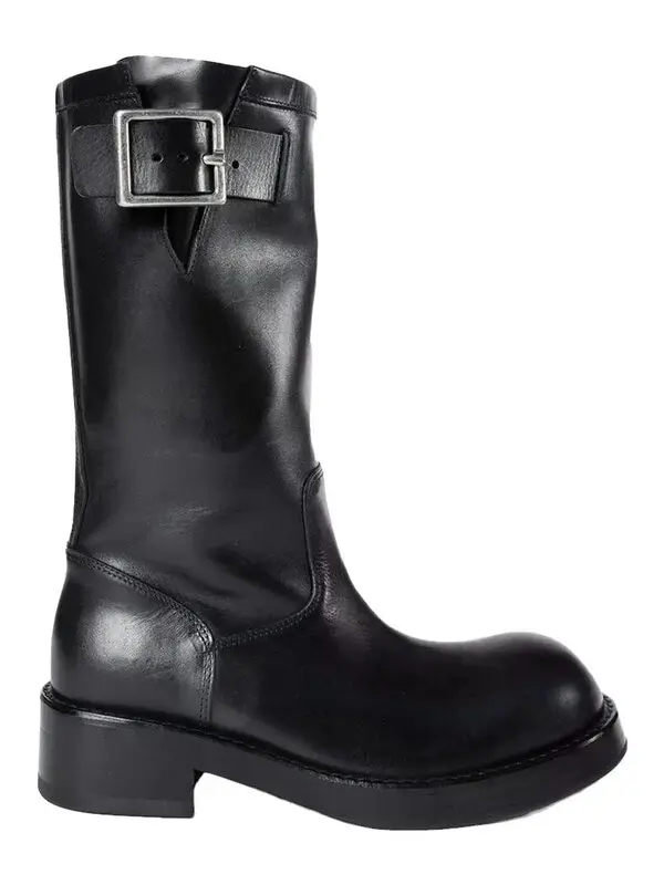 ANN DEMEULEMEESTER Neldor Buckle Boots - Black