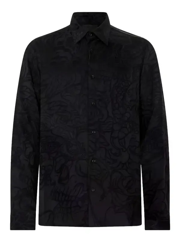 Philipp Plein Patterned Shirt - Black