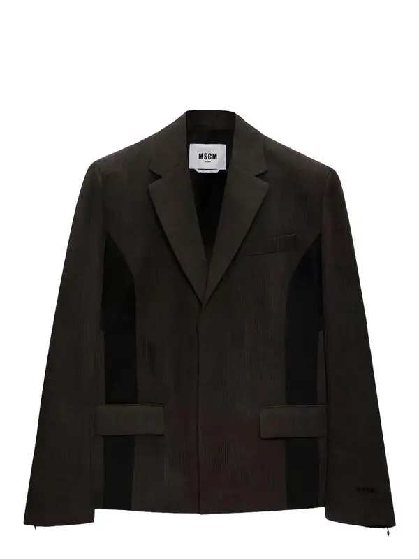 MSGM Long-sleeve Panelled Jacket - Brown