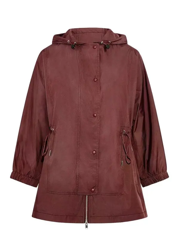 YVES SALOMON Hooded Jacket - Brown