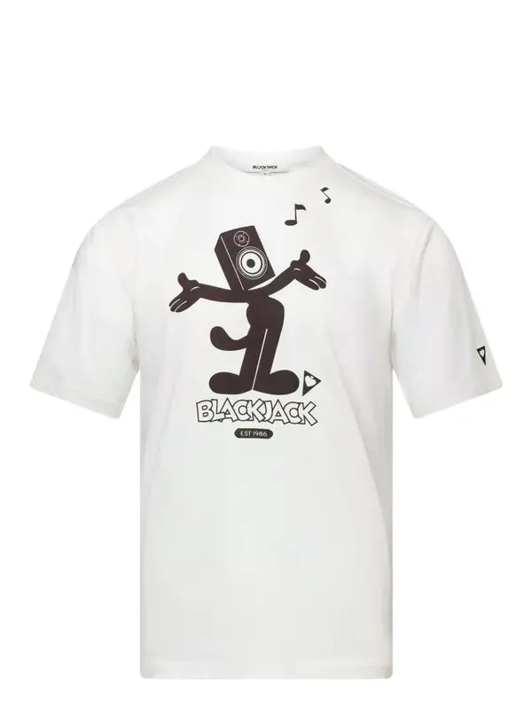BLACKJACK Graphic Print T-shirt - White