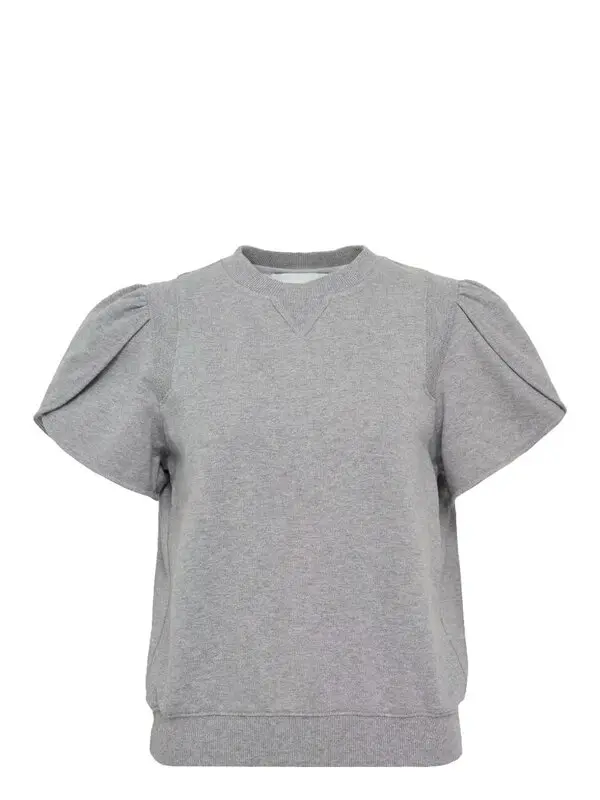 3.1 Phillip Lim Tulip-sleeve Crop-top - Grey