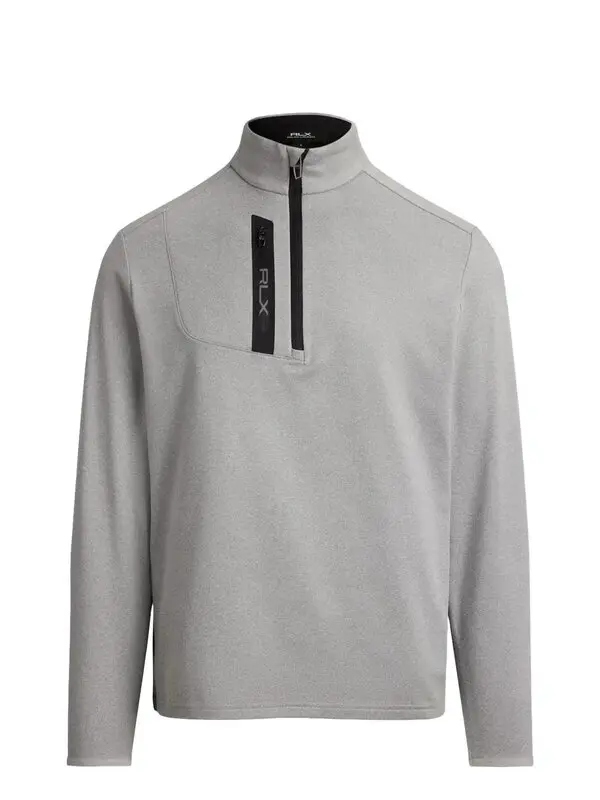 Rlx Ralph Lauren Quarter-zip Mock-neck Sweatshirt - Grey