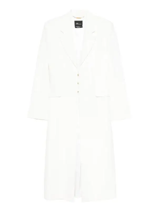 Blumarine Peak Lapel Coat - White