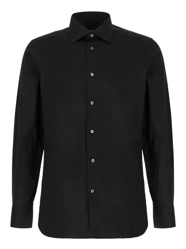 Zegna Poplin Shirt - Black
