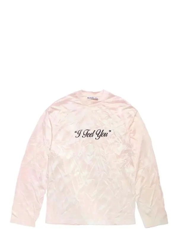 Acne Studios Long-sleeved T-shirt With Crinkled Effect - Pink