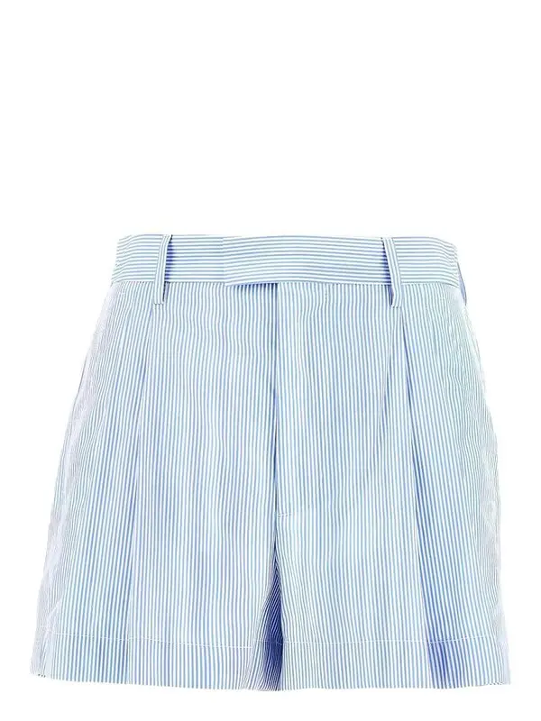 ARMARIUM Pleated Striped Shorts - Blue