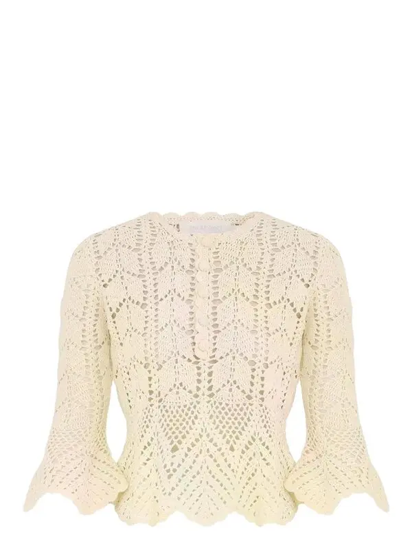 Zimmermann Awaken Crochet Top - Neutrals