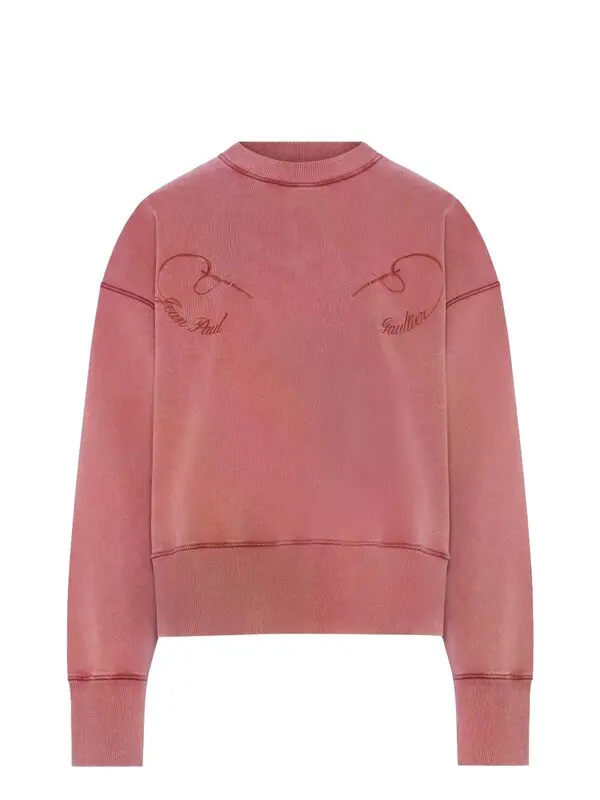 Jean Paul Gaultier Embroidered Sweatshirt - Red
