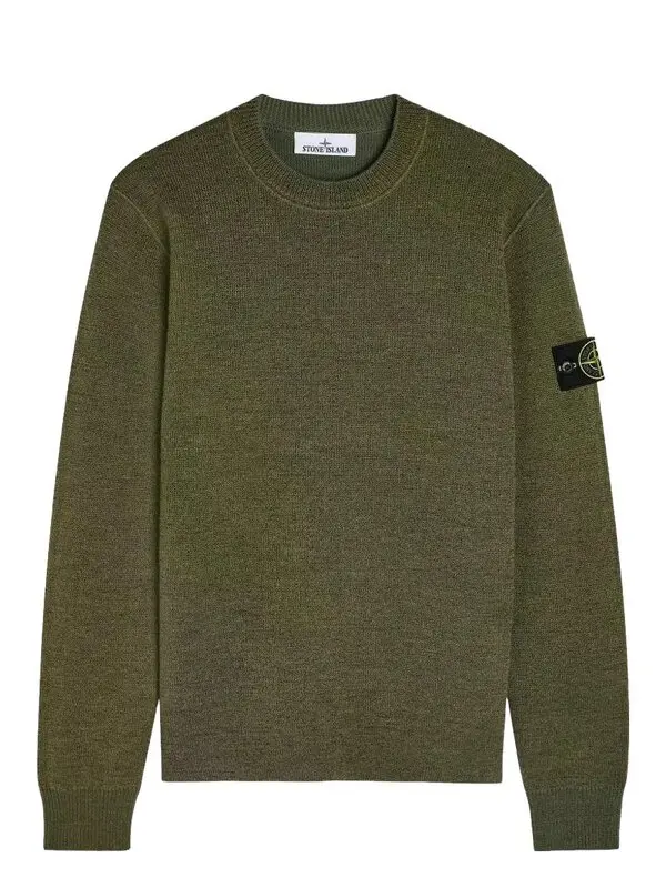 Stone Island Logo-patch Sweater - Green