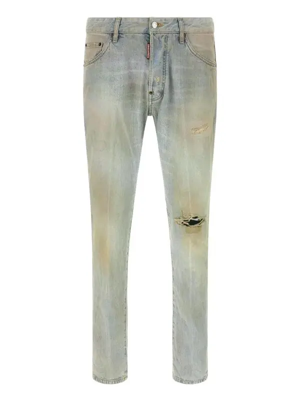 Dsquared2 Ripped Stonewashed Jeans - Blue
