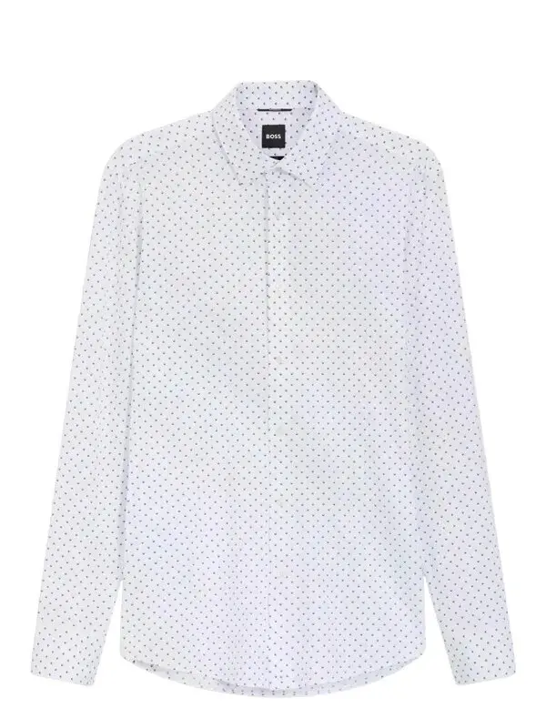 BOSS P-hank-s-k-261 Patterned Shirt - White