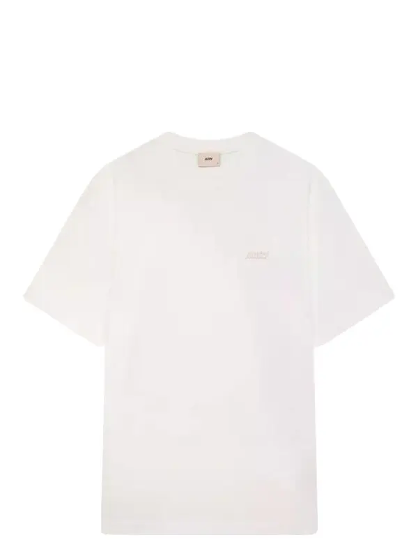 AUTRY Logo-embroidered T-shirt - White