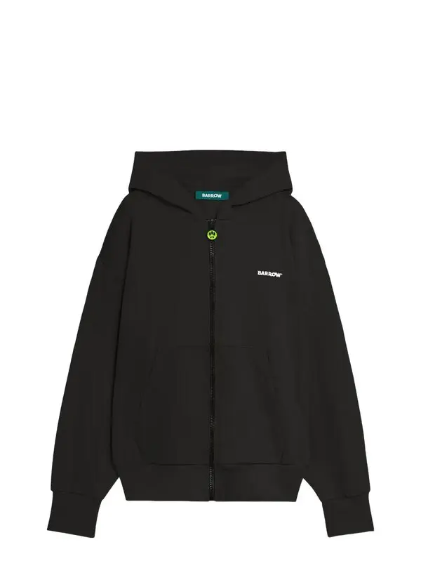 BARROW Hooded Zip-up Sweatshirt - Black