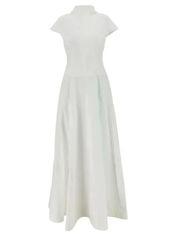 ARMARIUM High-neck Maxi Dress - White
